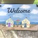 Summer Welcome Sign Beach Huts Sign Painted Slate Sign - Etsy
