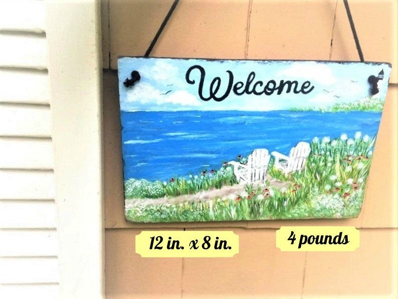 Summer Welcome Sign Summer Porch Decor Outdoor Welcome Sign | Etsy