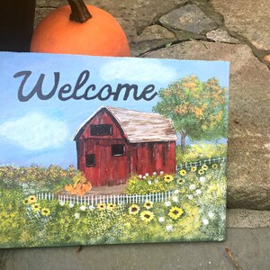 Autumn Welcome Sign, Slate Sign, Thanksgiving Door Decor, Fall Sign ...
