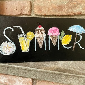 Summer Slate Sign, Welcome Summer Sign, Porch Sign, Porch Decor, Beach ...