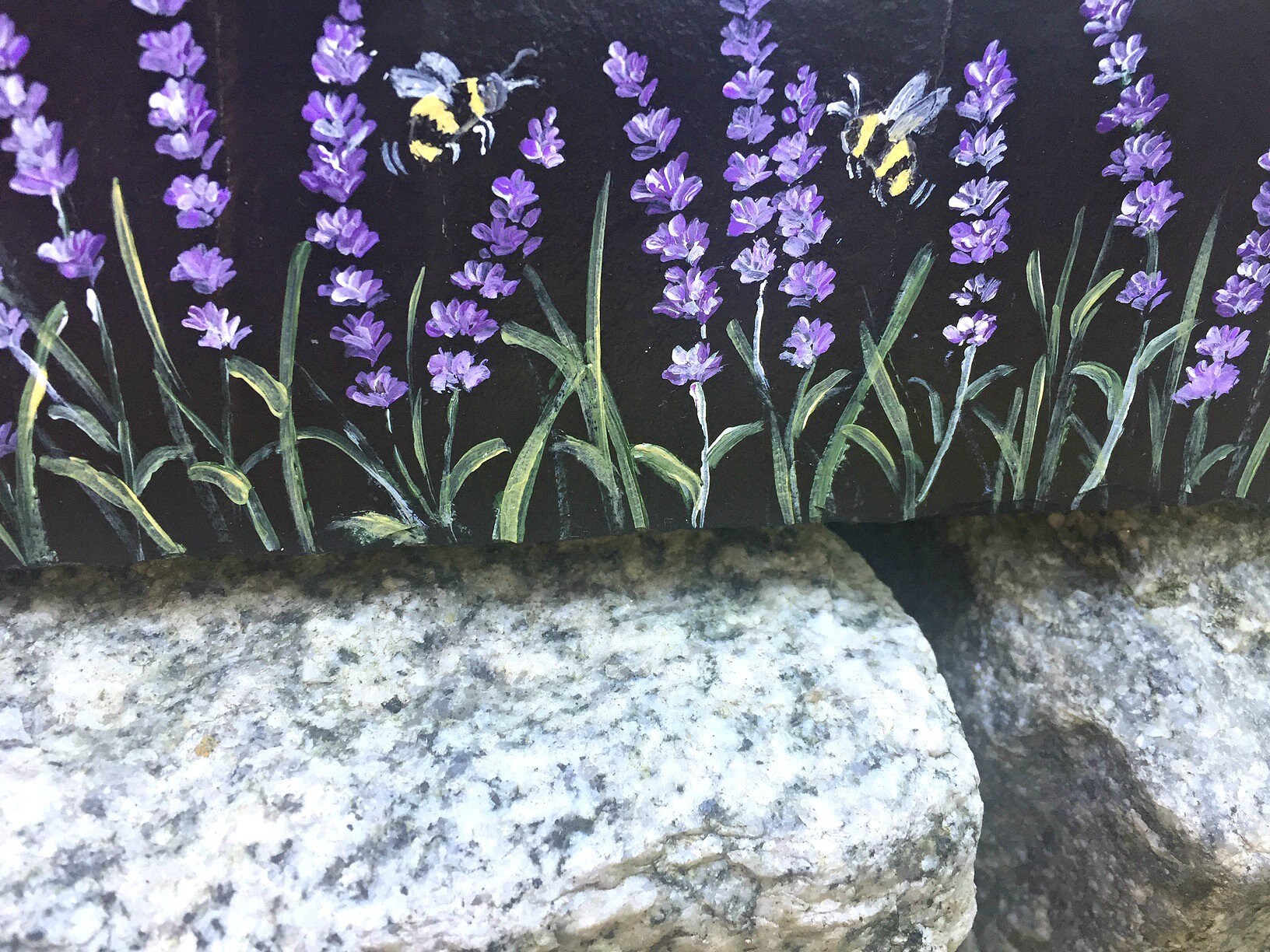 Lavender Flower Welcome Sign Painted Slate Sign Porch Decor | Etsy