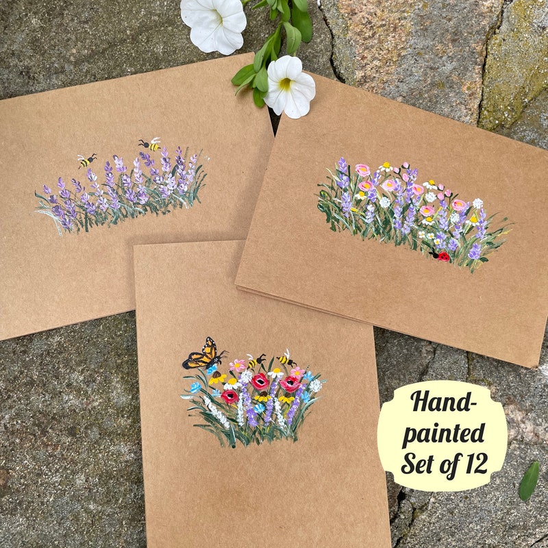 Hand Painted Note Cards - Etsy