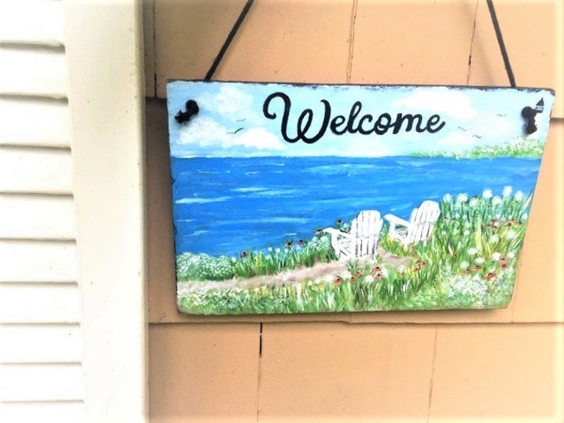 Summer Welcome Sign Summer Porch Decor Outdoor Welcome Sign | Etsy