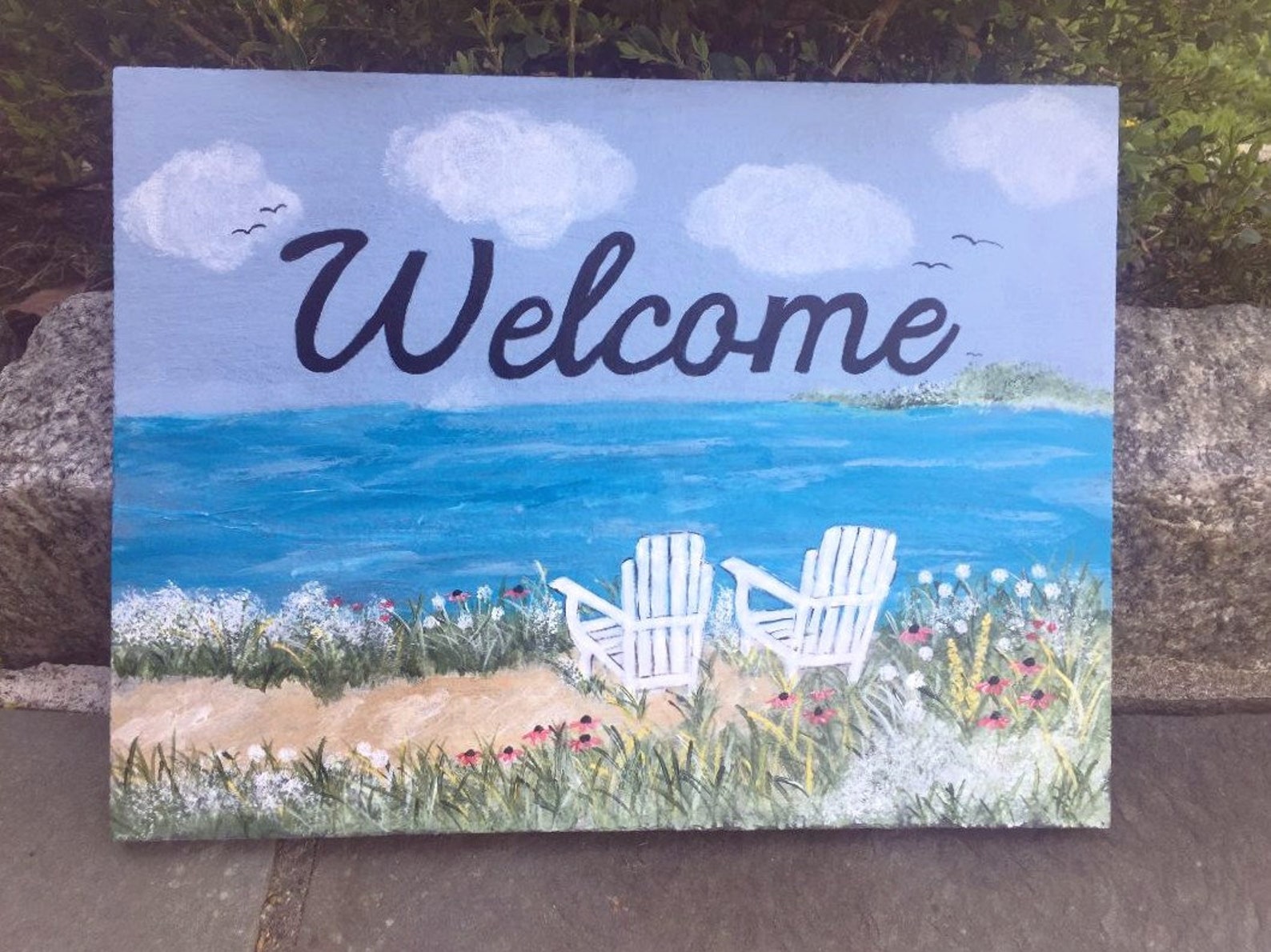 Summer Welcome Sign Summer Porch Decor Outdoor Welcome Sign | Etsy