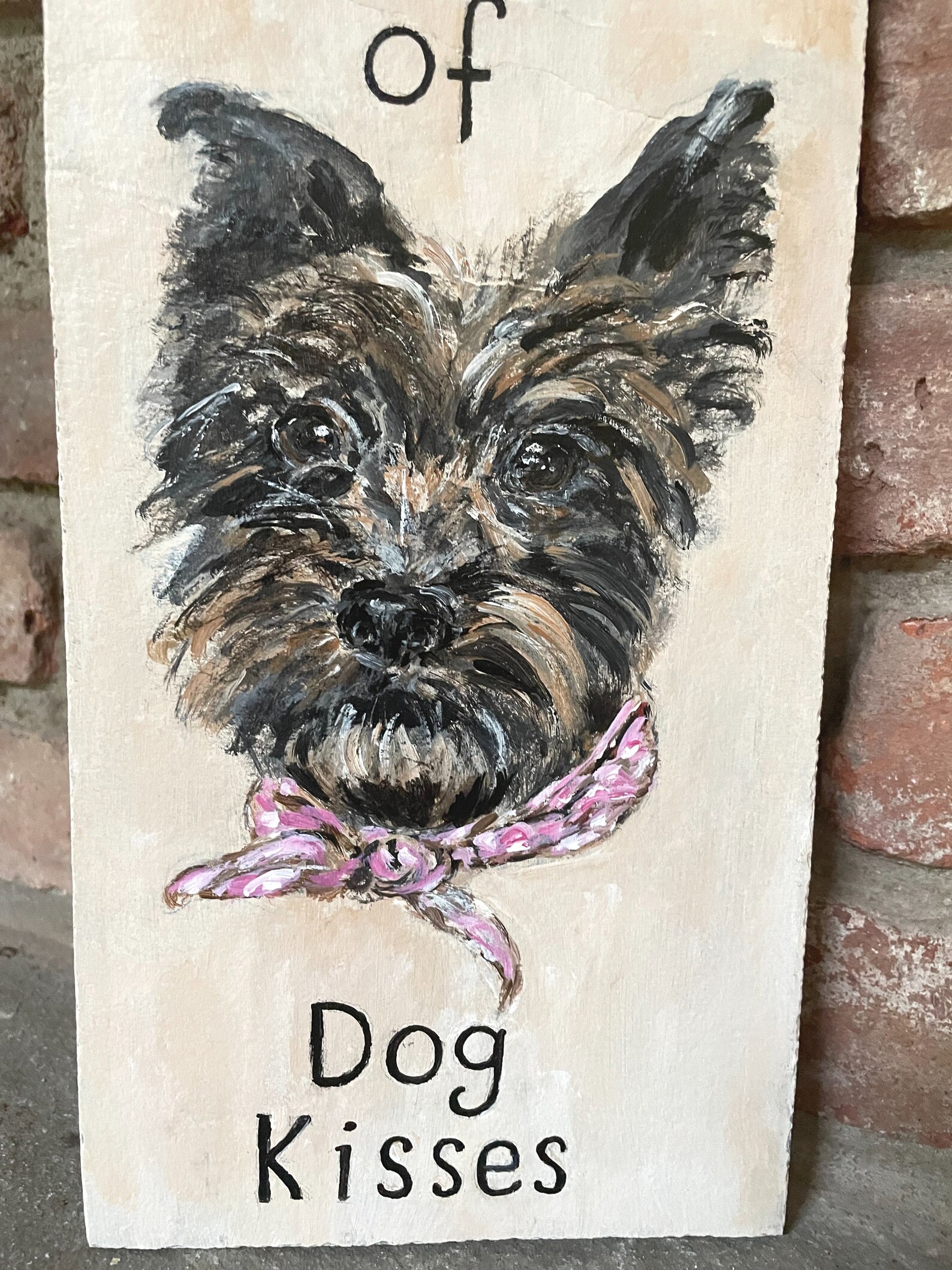 Handpainted Beware of Dog Kisses Sign Slate Sign Beware of - Etsy