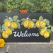Handpainted Lemon Welcome Sign, Summer Welcome Sign, Painted Slate ...