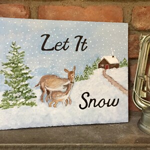Winter Welcome Sign, Let It Snow Sign, Winter Decor, Front Door Decor ...
