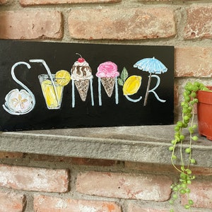 Summer Slate Sign, Welcome Summer Sign, Porch Sign, Porch Decor, Beach ...