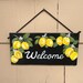 Handpainted Lemon Welcome Sign, Summer Welcome Sign, Painted Slate ...