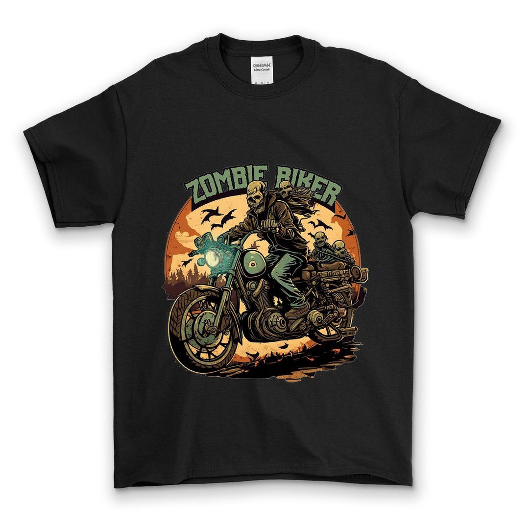 Undead and Unstoppable—this Zombie Motorcycle Tee Blends Bold Horror ...