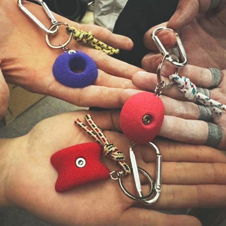 Climbing Hold Rope Keychains - Jug - Etsy