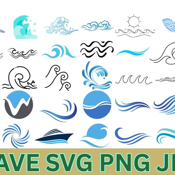 Wave Svg - Etsy