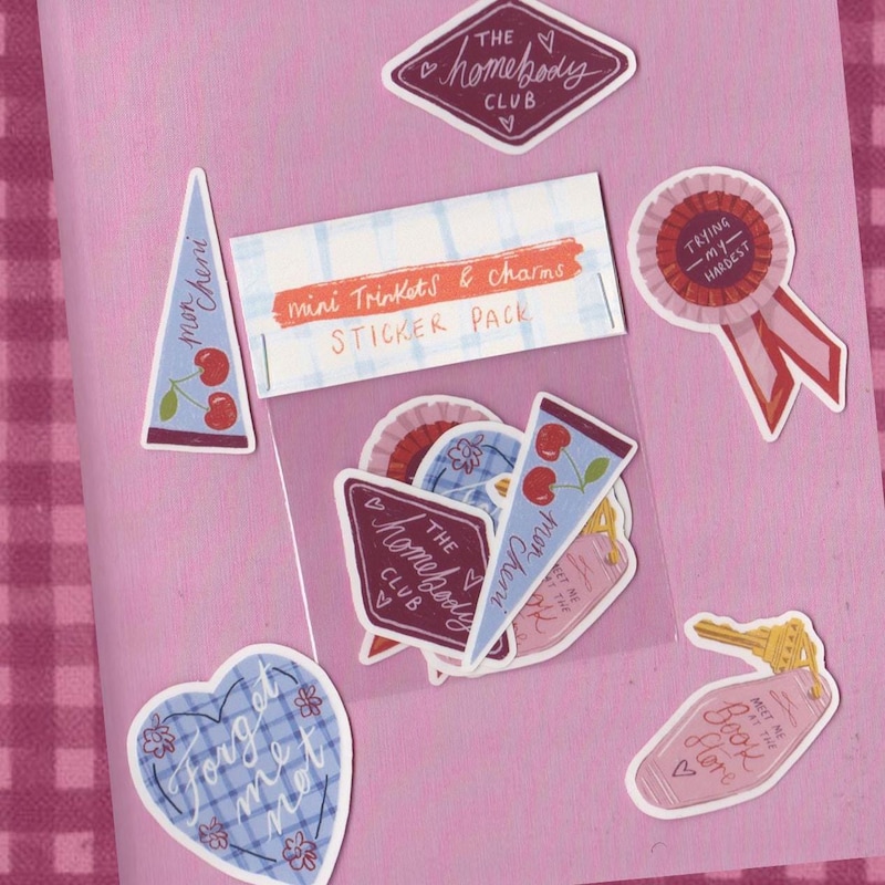 Illustrated Mini Stickers - Etsy