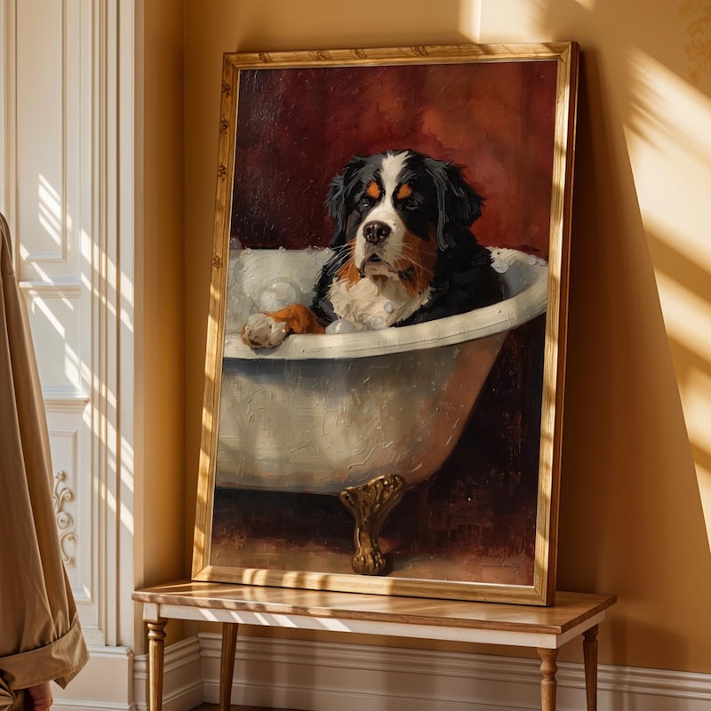 Bernese Bath Print - Etsy