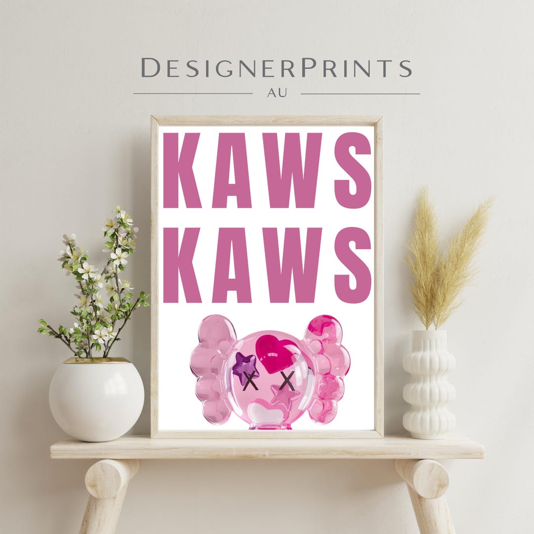 Pink Gummy Sculpture Poster, KAWS Art Print, Candycore Hypebeast Decor ...