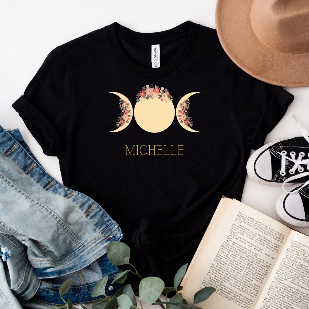 Personalized Moon Phases Shirt: Custom Name – Spiritual Gift for Moon ...