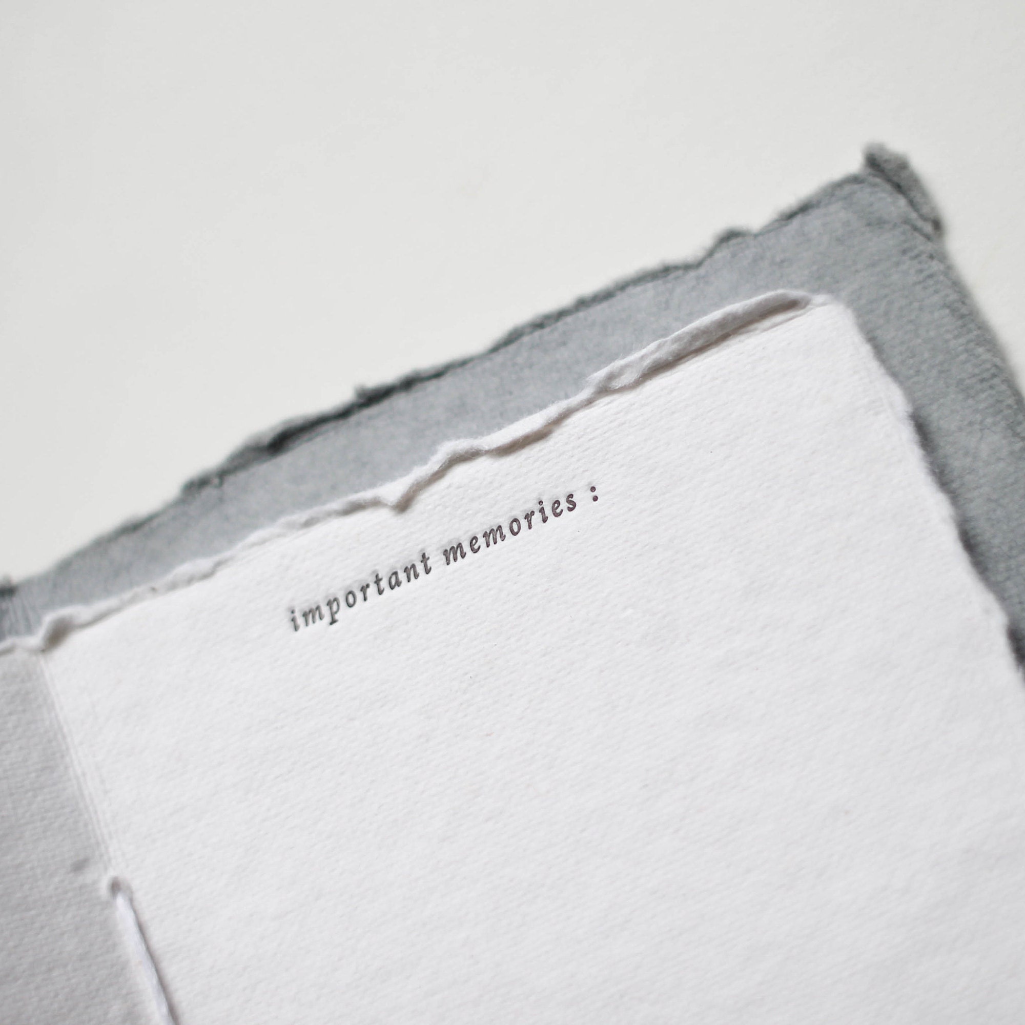 Important Memories Letterpress Notebook on Handmade Paper - Etsy Canada