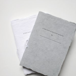 Important Memories, Letterpress Notebook on Handmade Paper - Etsy