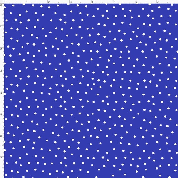 Loralie Designs Dinky Dots Blue/white Fabric 1 Yard - Etsy