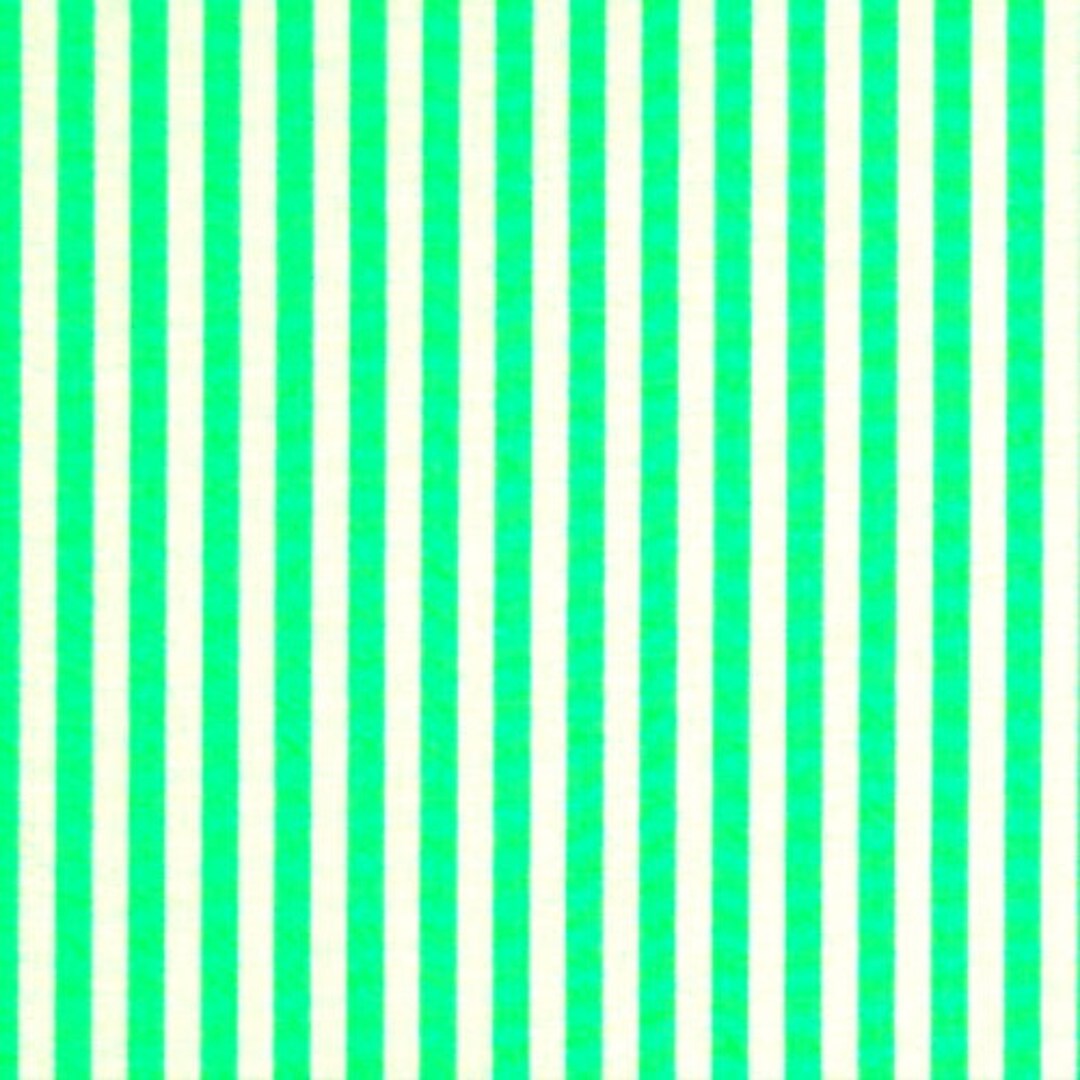 Michael Miller Green/white Clown Stripe Fabric - 1 Yard - Etsy