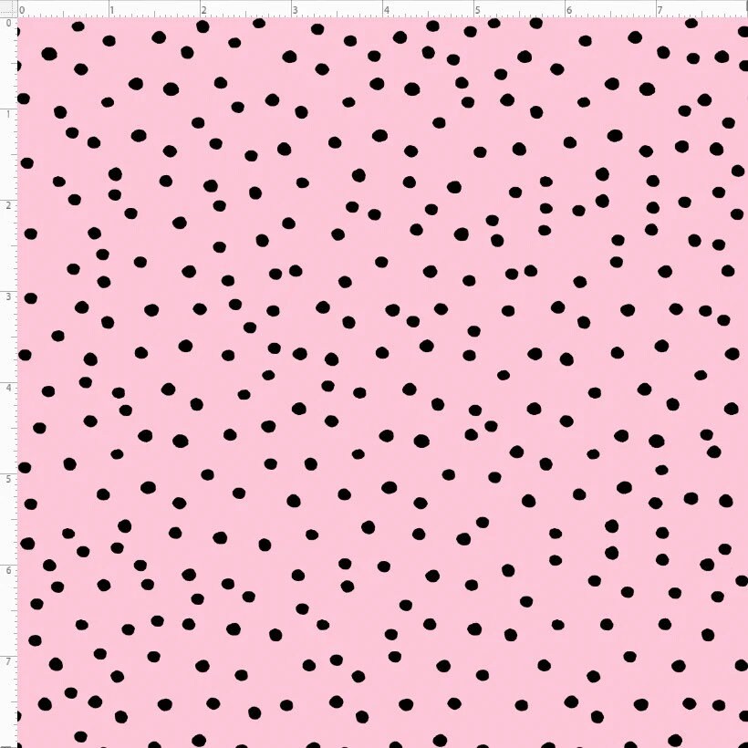 Loralie Designs Dinky Dots Pink/black Fabric 1 Yard - Etsy