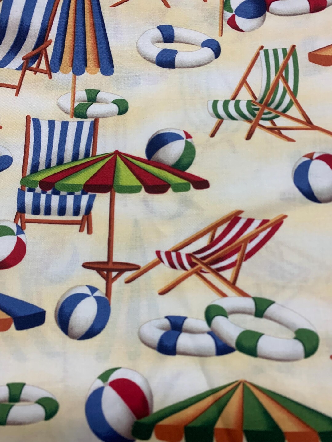 Hancock Fabrics Beach Print Fabric - 1 Yard - Etsy