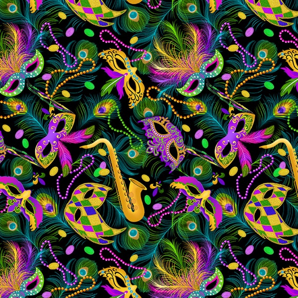 Mardi Gras Fabric - Etsy