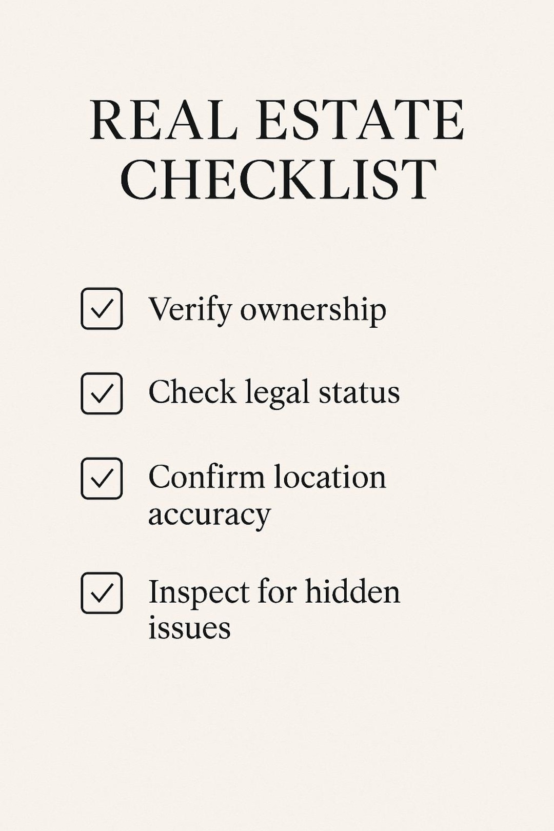 Complete Checklist to Check a Property Before Buying or Renting | PDF ...