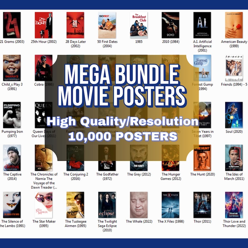10000+ Movie Posters Pack – High Resolution Digital Downloads ...