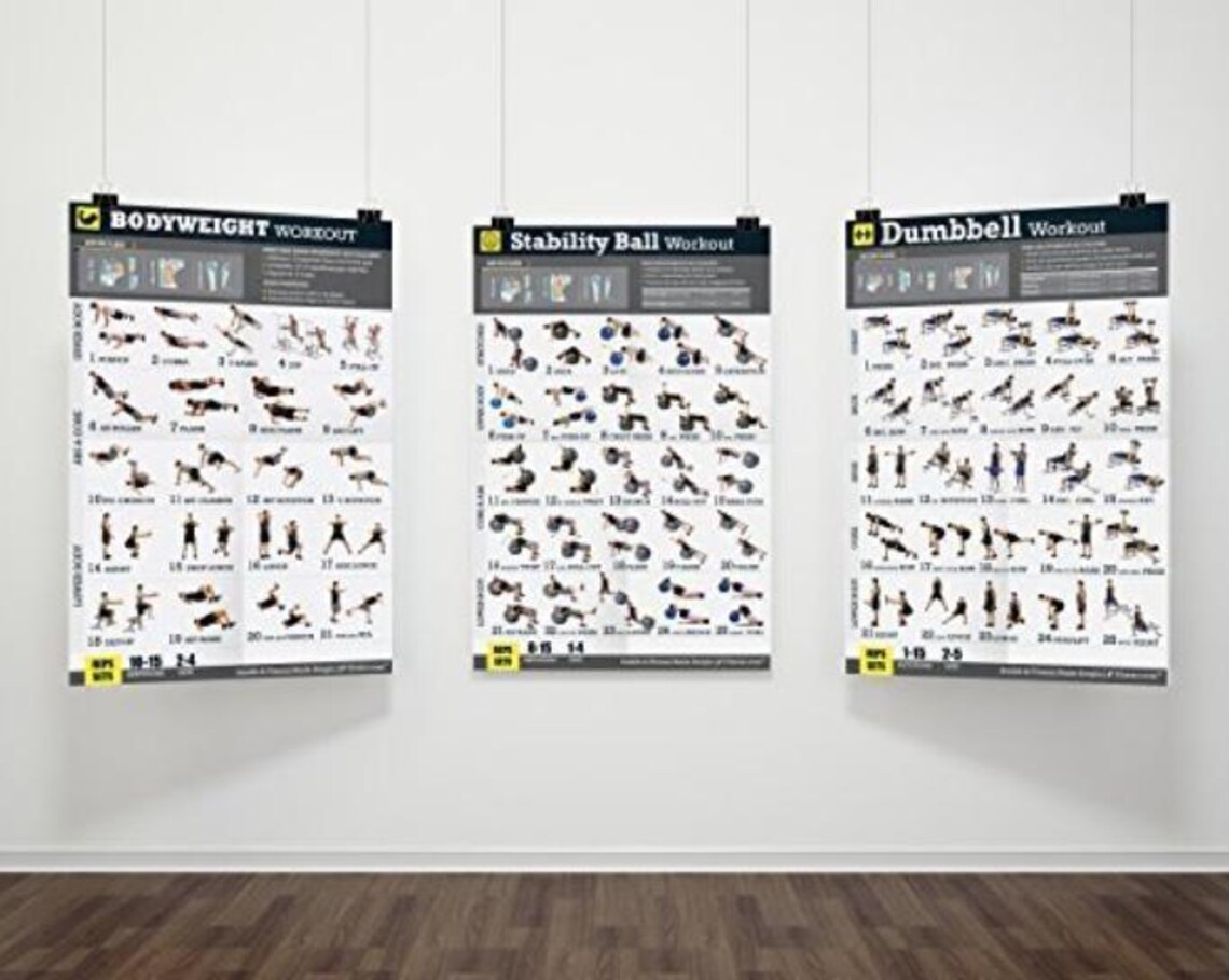 180 Printable Workouts – Home & Gym Exercises | Bodyweight, Dumbbells ...