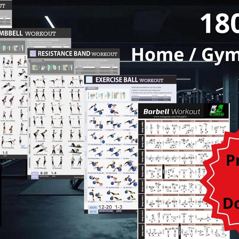 Gym Work Out Posters - Etsy