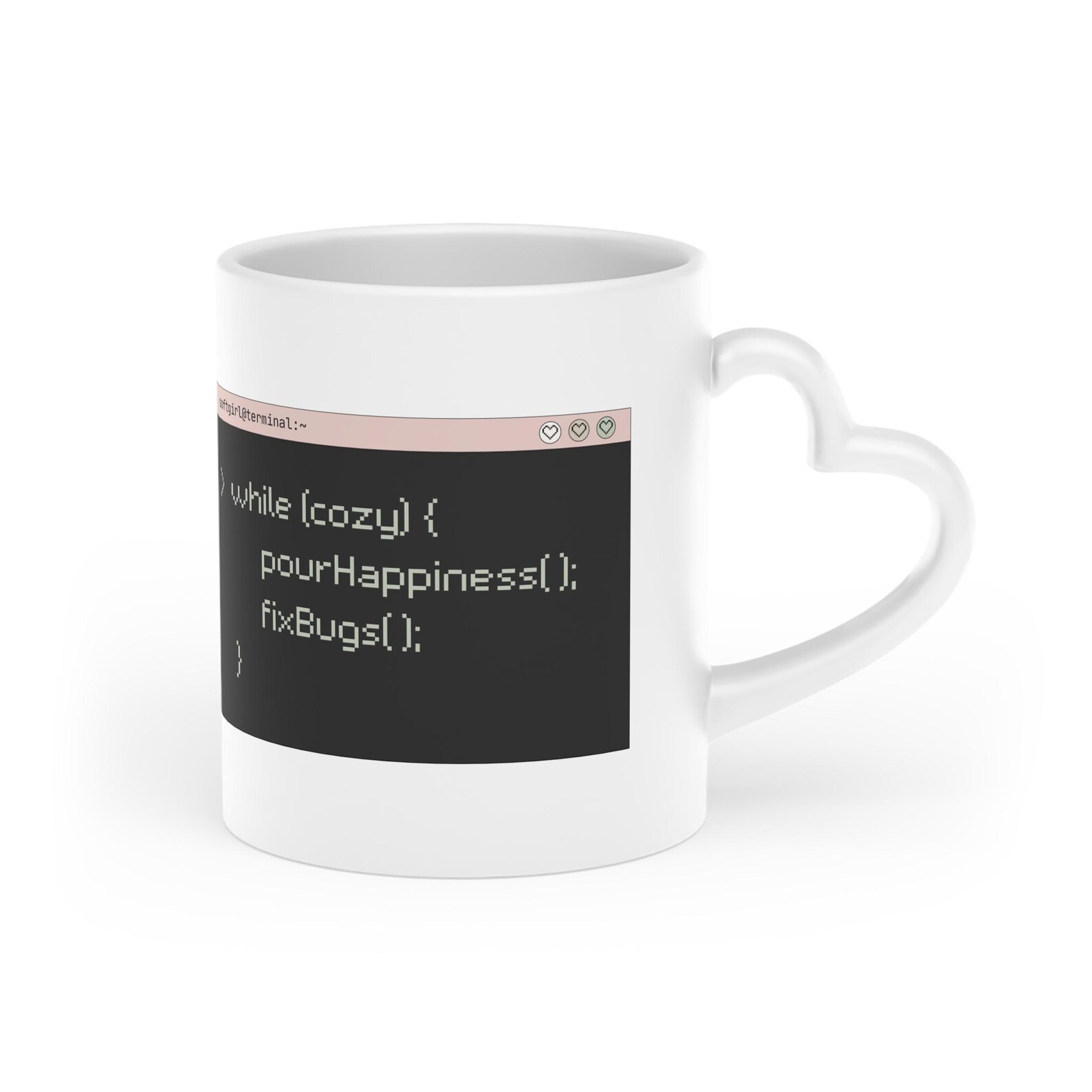 Soft Girl Coding Mug | Cozy Developer Gift | While (cozy) Terminal Mug ...