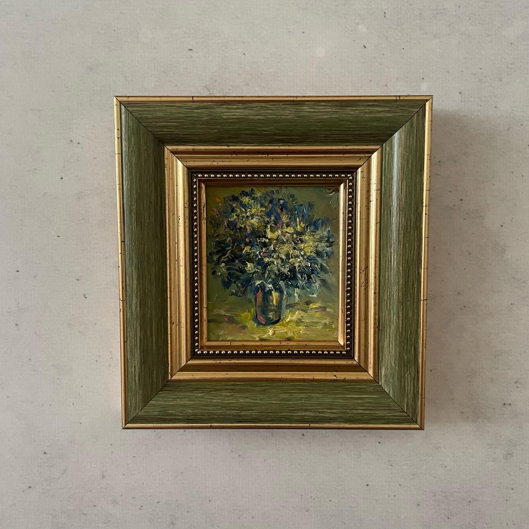Oil Painting Miniature, Oil Painting Original, Still Life Oil Painting ...