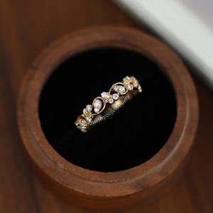 Tree Leaf Branch Twist Ring Full Eternity Engagement Band,round ...
