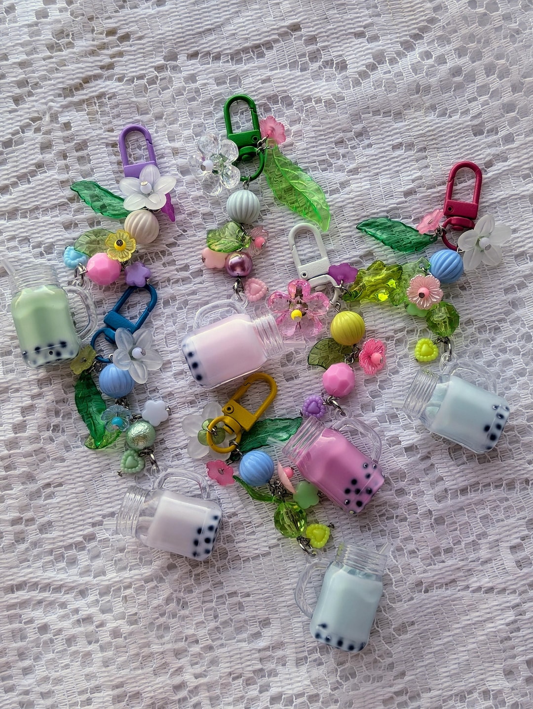 Cute Handmade Bubble Tea Keychain Accessory - Etsy
