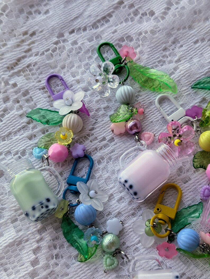 Cute Handmade Bubble Tea Keychain Accessory - Etsy