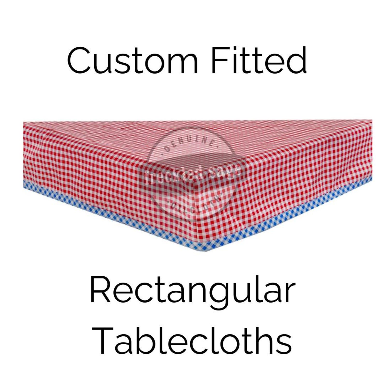 Custom Fitted Rectangular Oilcloth Tablecloth - You Pick the Print! - Etsy
