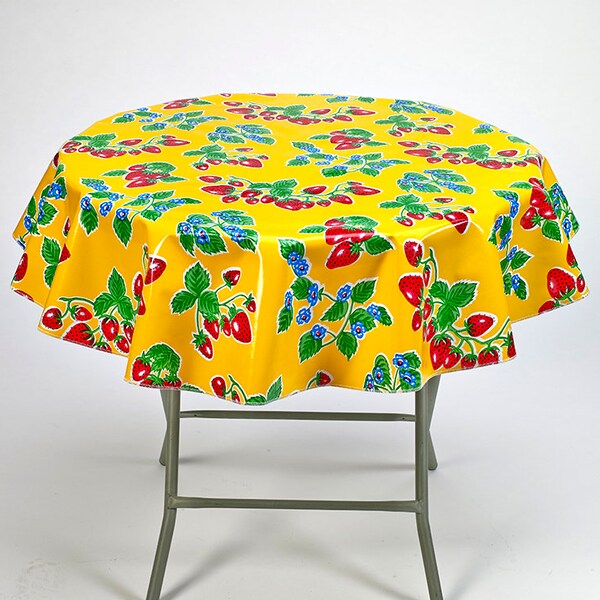 Strawberry Round Tablecloth - Etsy