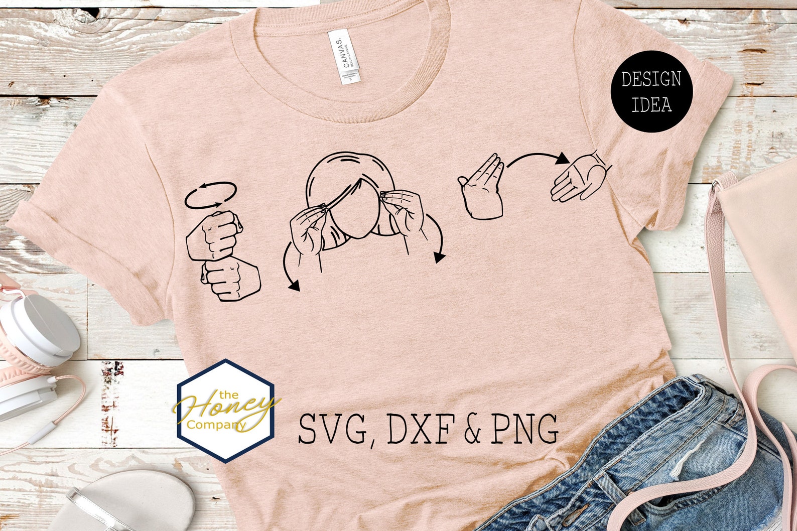 American Sign Language Coffee Teach Repeat SVG PNG DXF Instant - Etsy