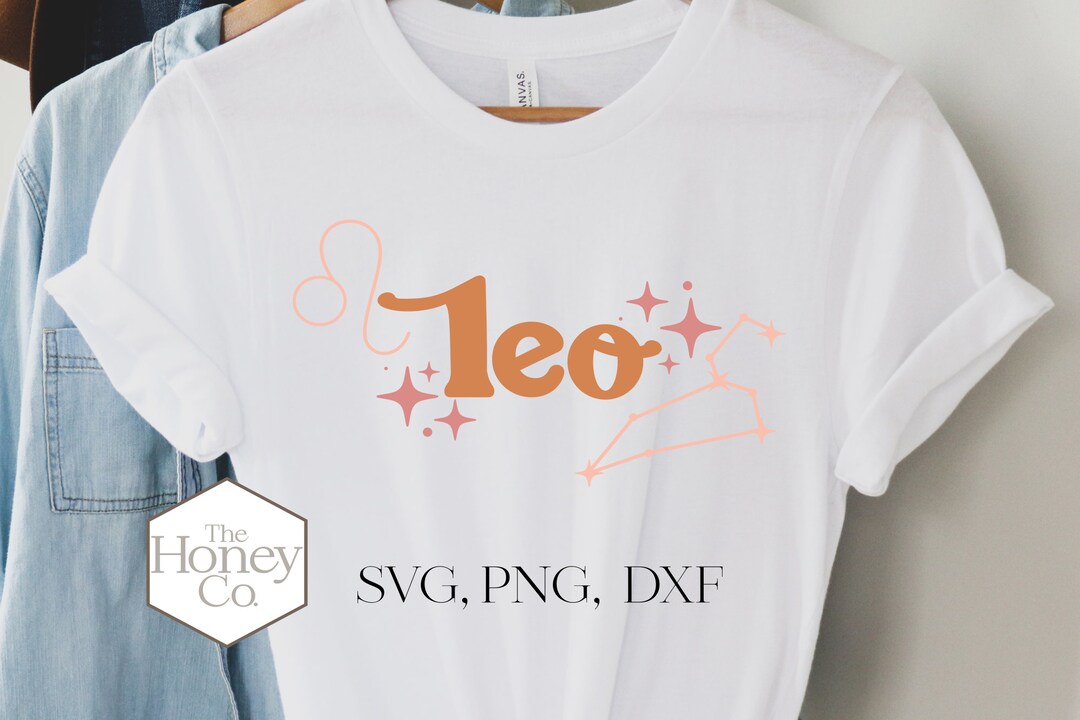 Retro Leo SVG Boho Zodiac Lion Instant Digital Download Silhouette ...