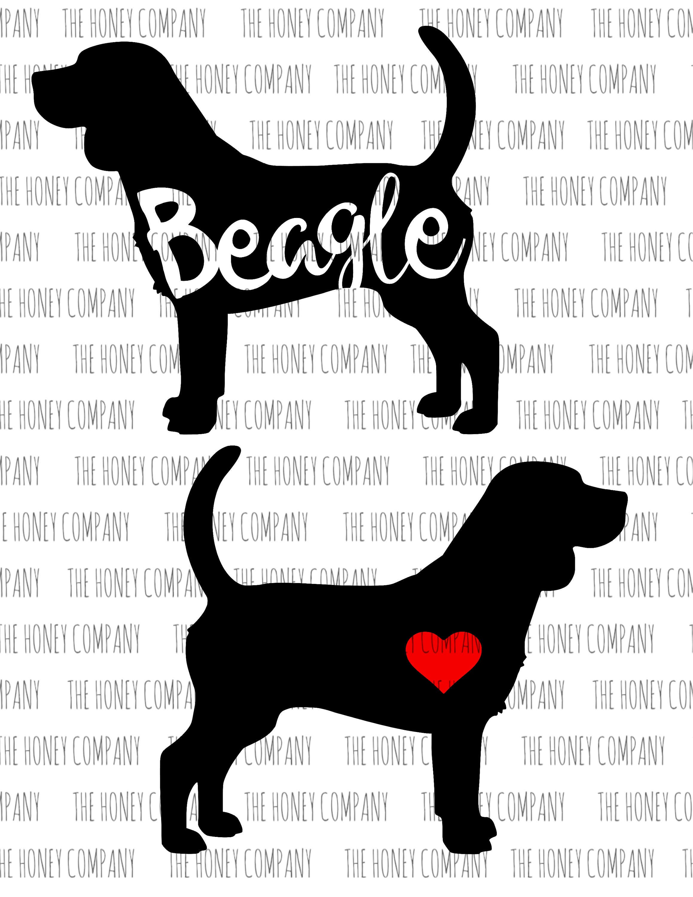 Beagle SVG PNG DXF Dog Breed Lover Outline Instant Download - Etsy