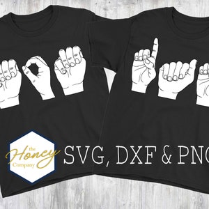 Mom and Dad Sign Language SVG PNG DXF Instant Download | Etsy