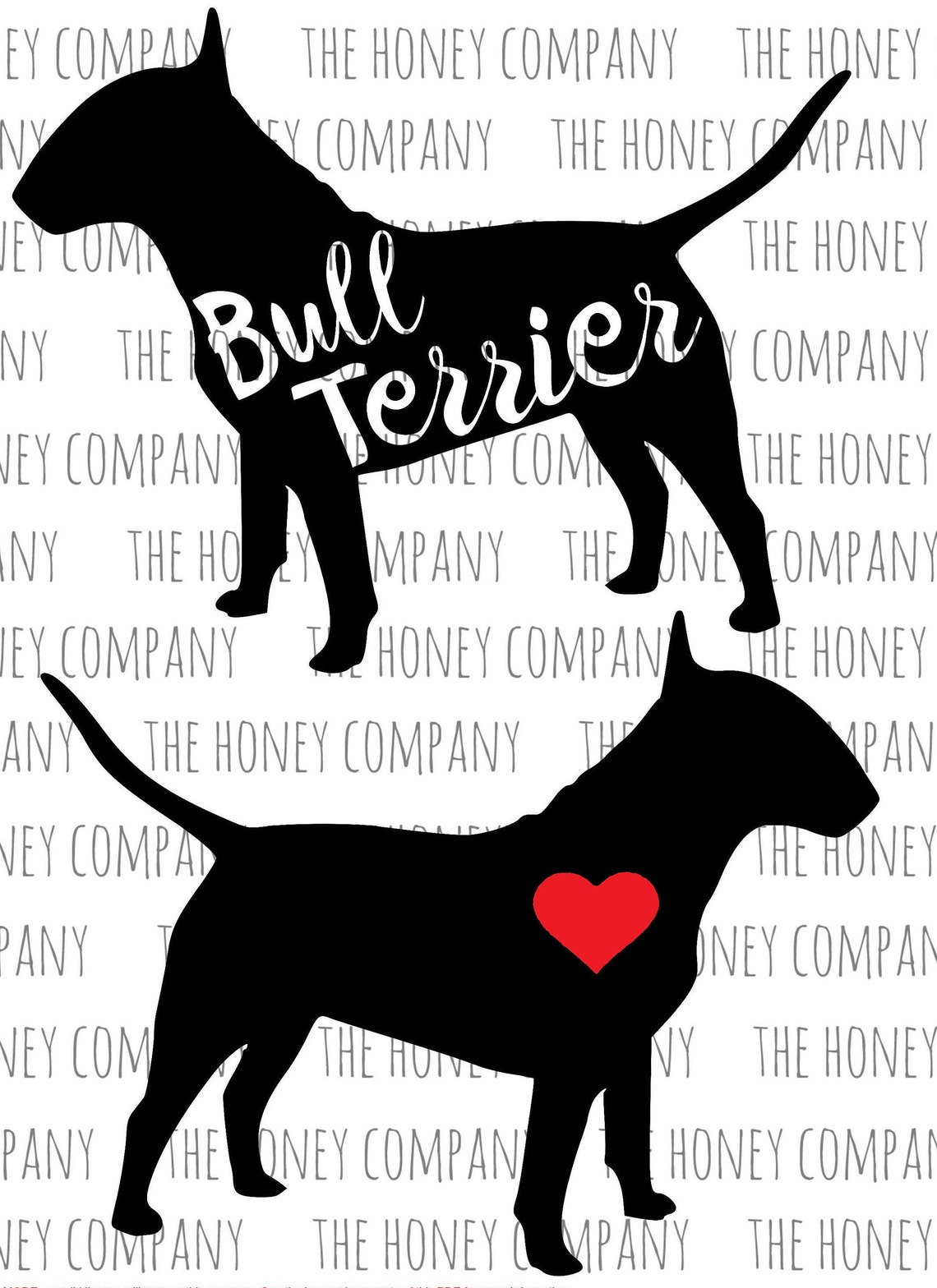 Bull Terrier SVG PNG DXF Dog Breed Lover Outline Instant - Etsy