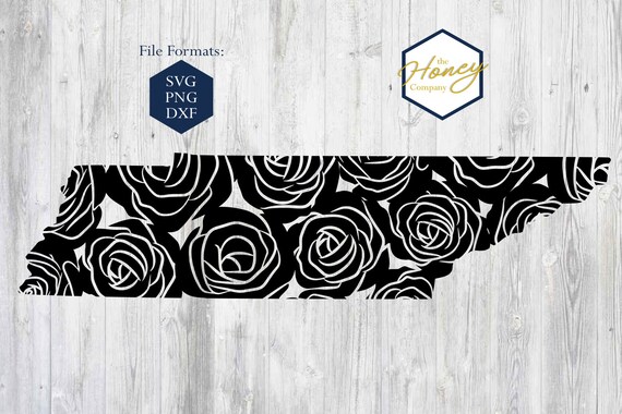 Tennessee Floral SVG PNG DXF State Outline Instant Download | Etsy