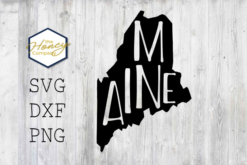 Maine SVG PNG DXF State Outline Instant Download Silhouette - Etsy