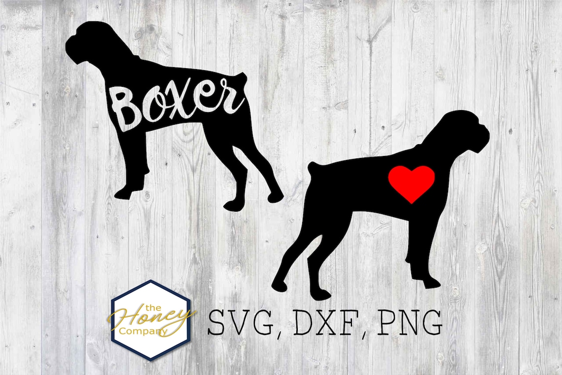 Boxer SVG PNG DXF Dog Breed Lover Instant Download Silhouette | Etsy