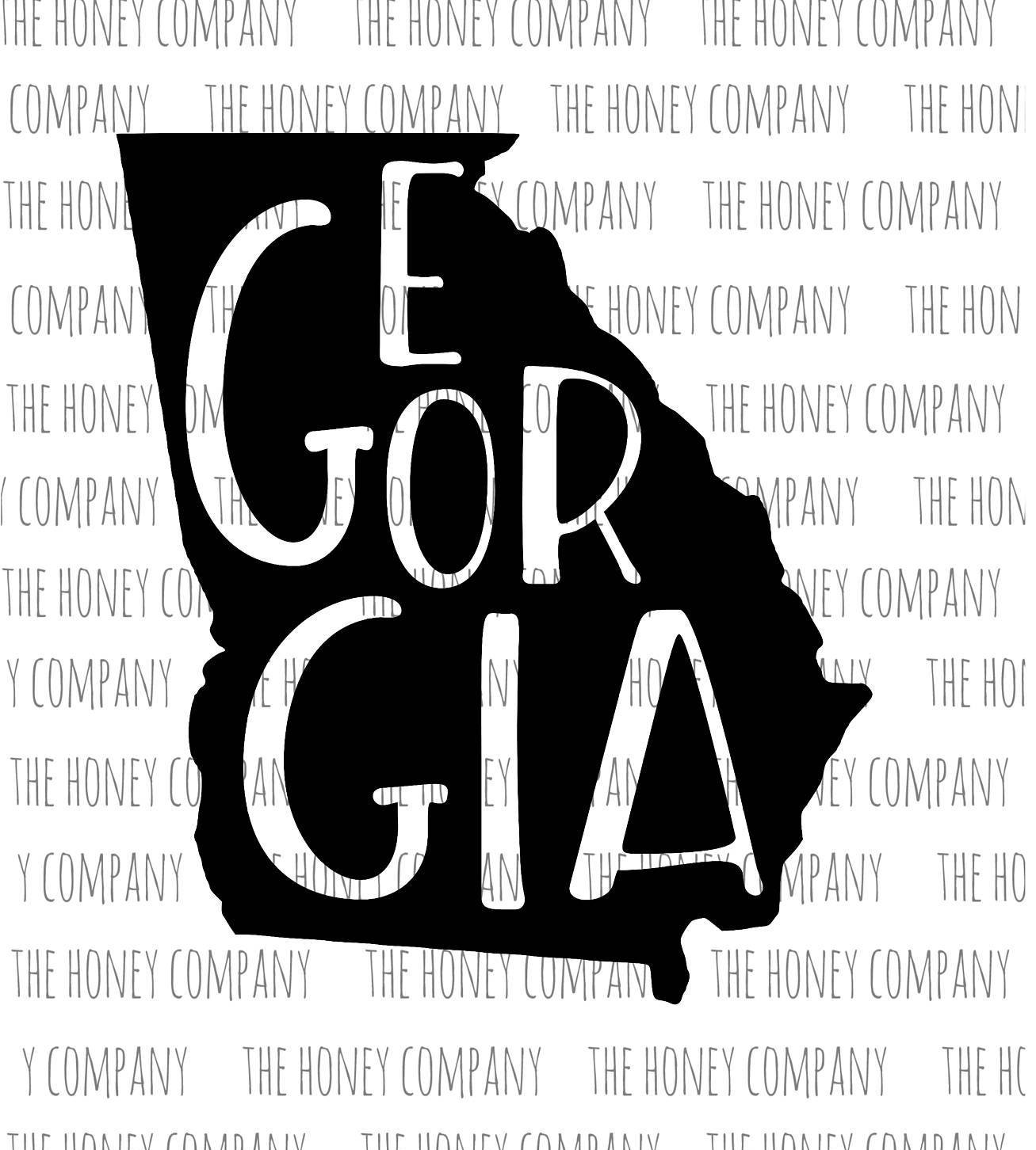 Georgia SVG PNG DXF State Outline Instant Download Silhouette - Etsy
