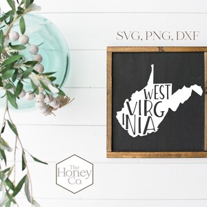 West Virginia SVG PNG DXF State Outline Instant Download Silhouette ...