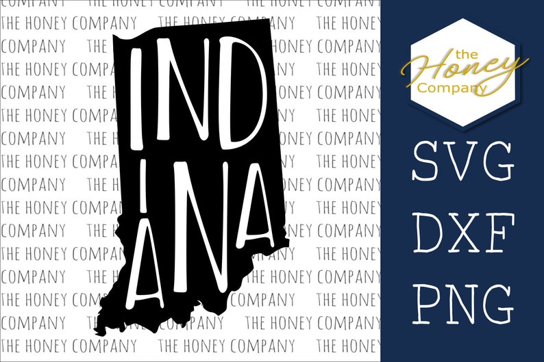 Indiana SVG PNG DXF State Home Outline Instant Download | Etsy