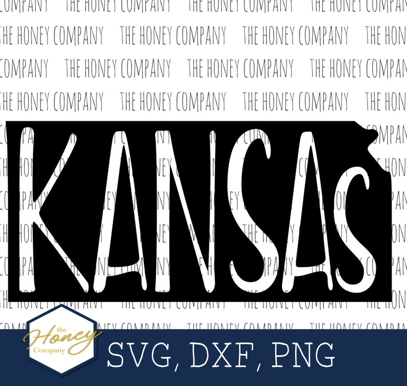 Kansas SVG PNG DXF State Outline Instant Download Silhouette | Etsy